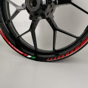Reflective Wheel Stickers Decals Rim Stripes for Ducati Corse PANIGALE ...