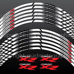 Reflective Motorcycle Wheel Stickers Decals Set Rim Tape Stripes Race ...