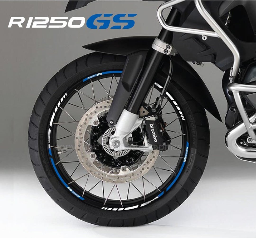 Motorcycle Wheel Stickers Decals Set Rim Tape Stripes R1250 GS Race ...