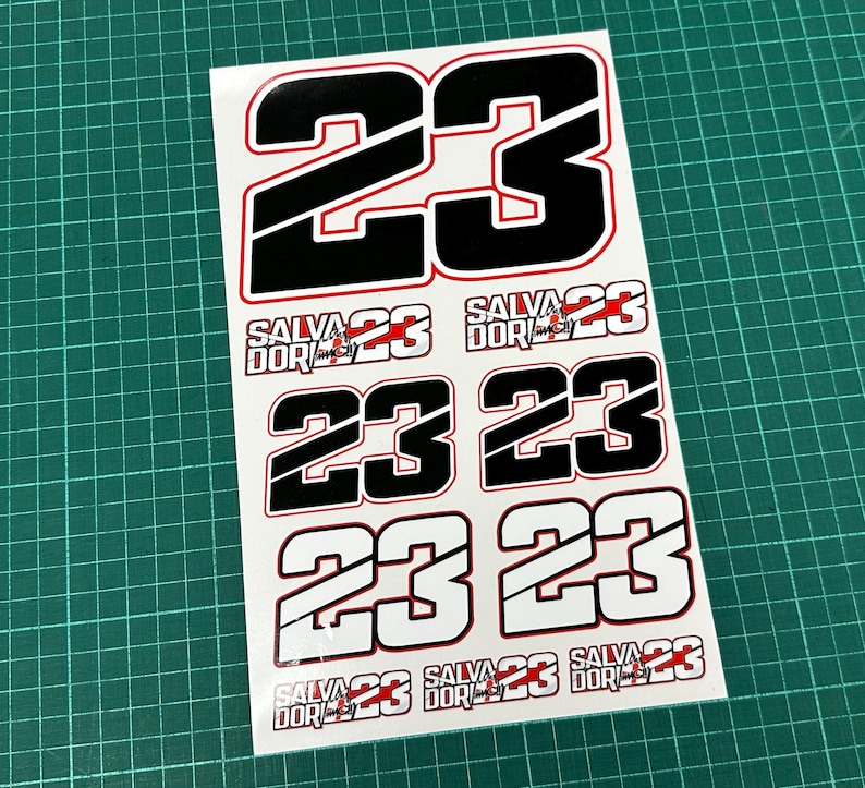 Luca Salvadori Number 23 Stickers Race Moto Adesivi Motorbike Graphics ...