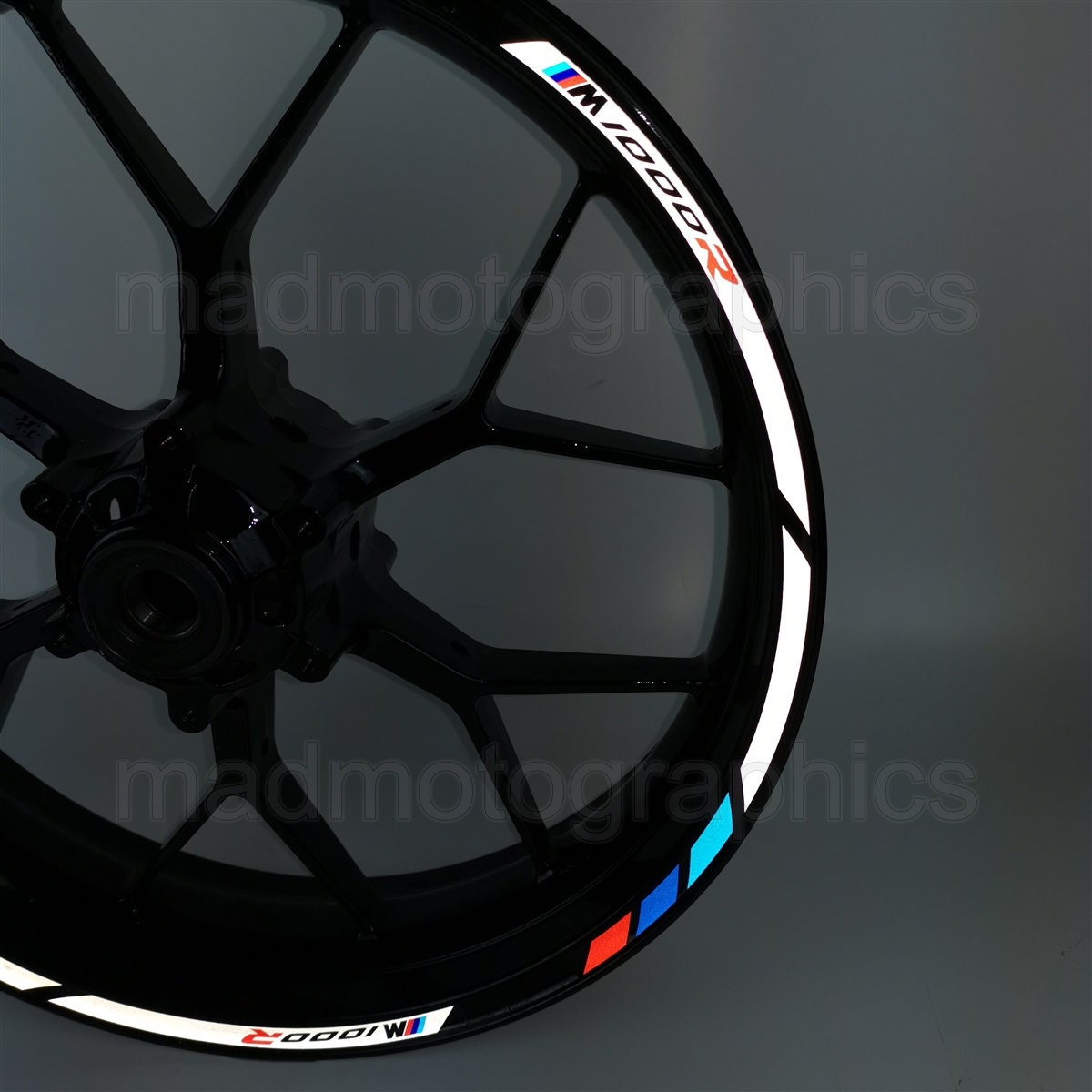 Reflective Motorcycle Wheel Stickers Decals Set Rim Tape Stripes Race ...