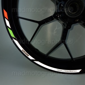 Reflective Wheel Stickers Decals Rim Stripes for Ducati Hypermotorad ...