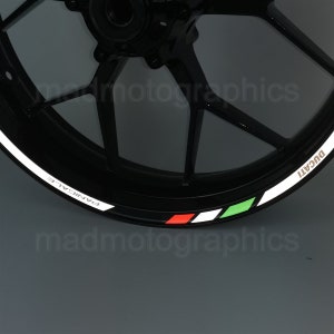 Reflective Wheel Stickers Decals Rim Stripes for Ducati Corse PANIGALE ...