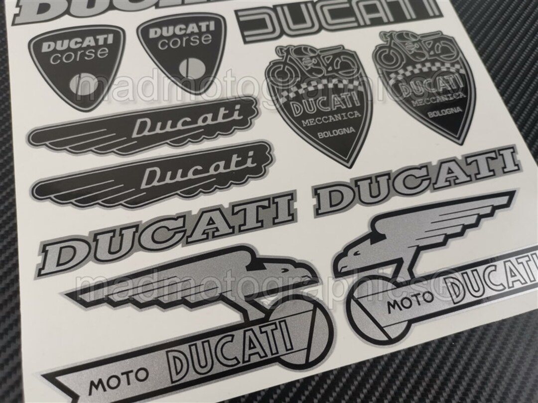 Retro Old Classic Logo Motorcycle Motorbike Fairing Helmet Stickers ...