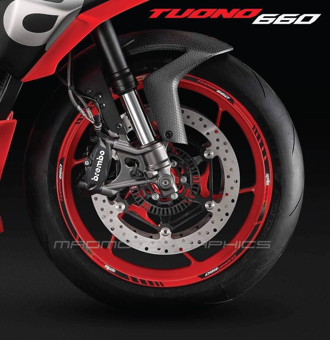 Aprilia Tuono 660 Motorcycle Wheel Stickers Graphics Decals Rim Tape ...