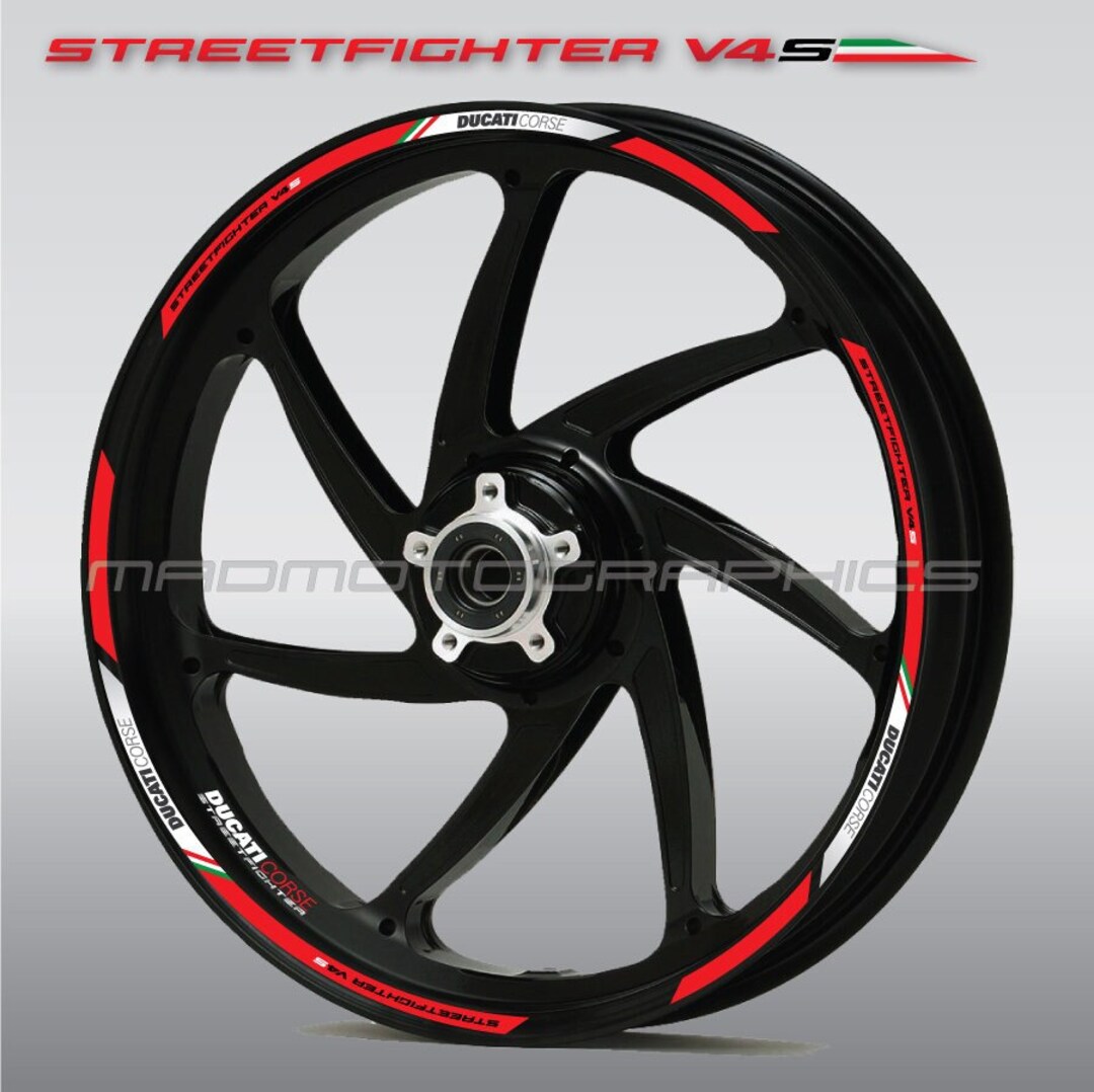 Motorcycle Wheel Stickers Decals Rim Tape Stripes Motorbike for Ducati ...
