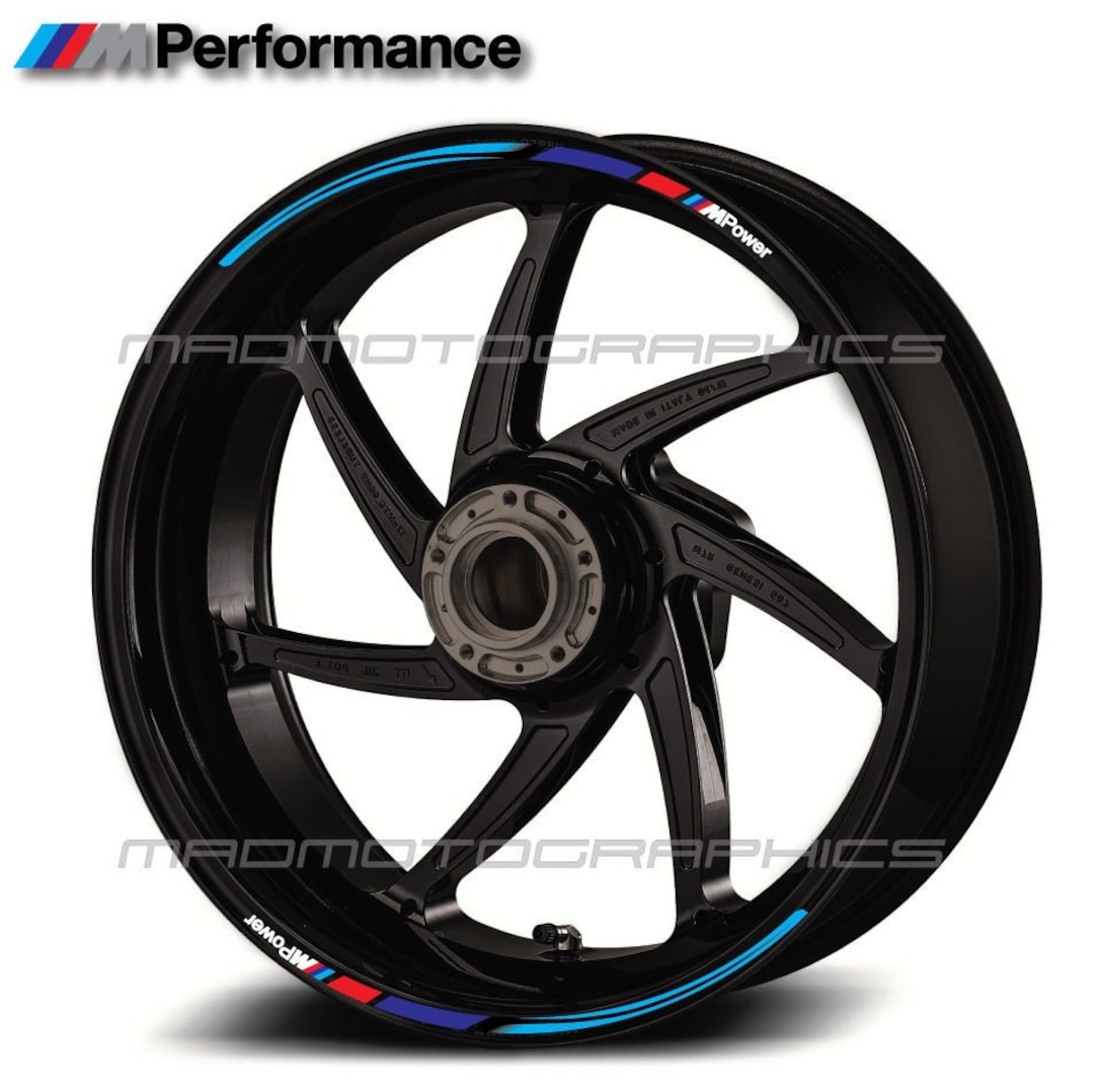 M1000 RR Mpower Motorcycle Wheel Stickers Graphics Decals Rim Tape ...