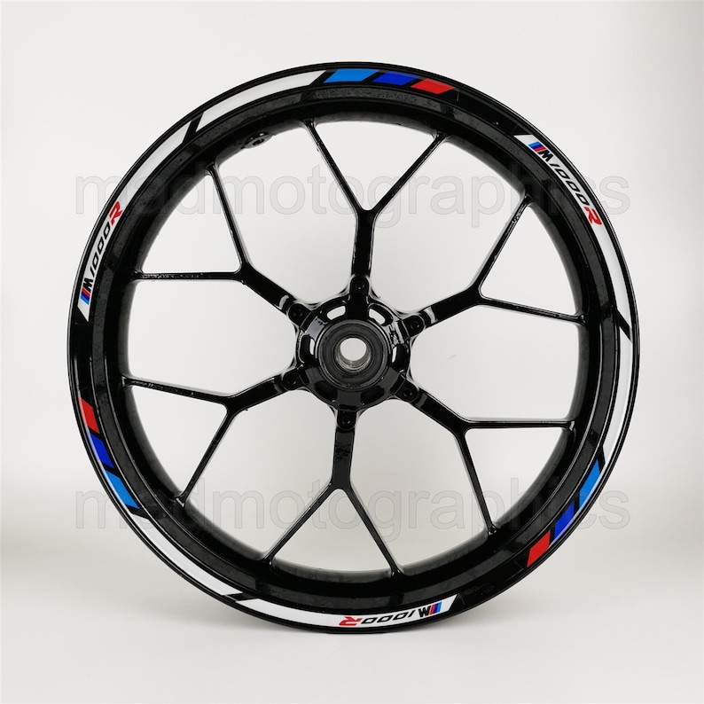 Reflective Motorcycle Wheel Stickers Decals Set Rim Tape Stripes Race ...