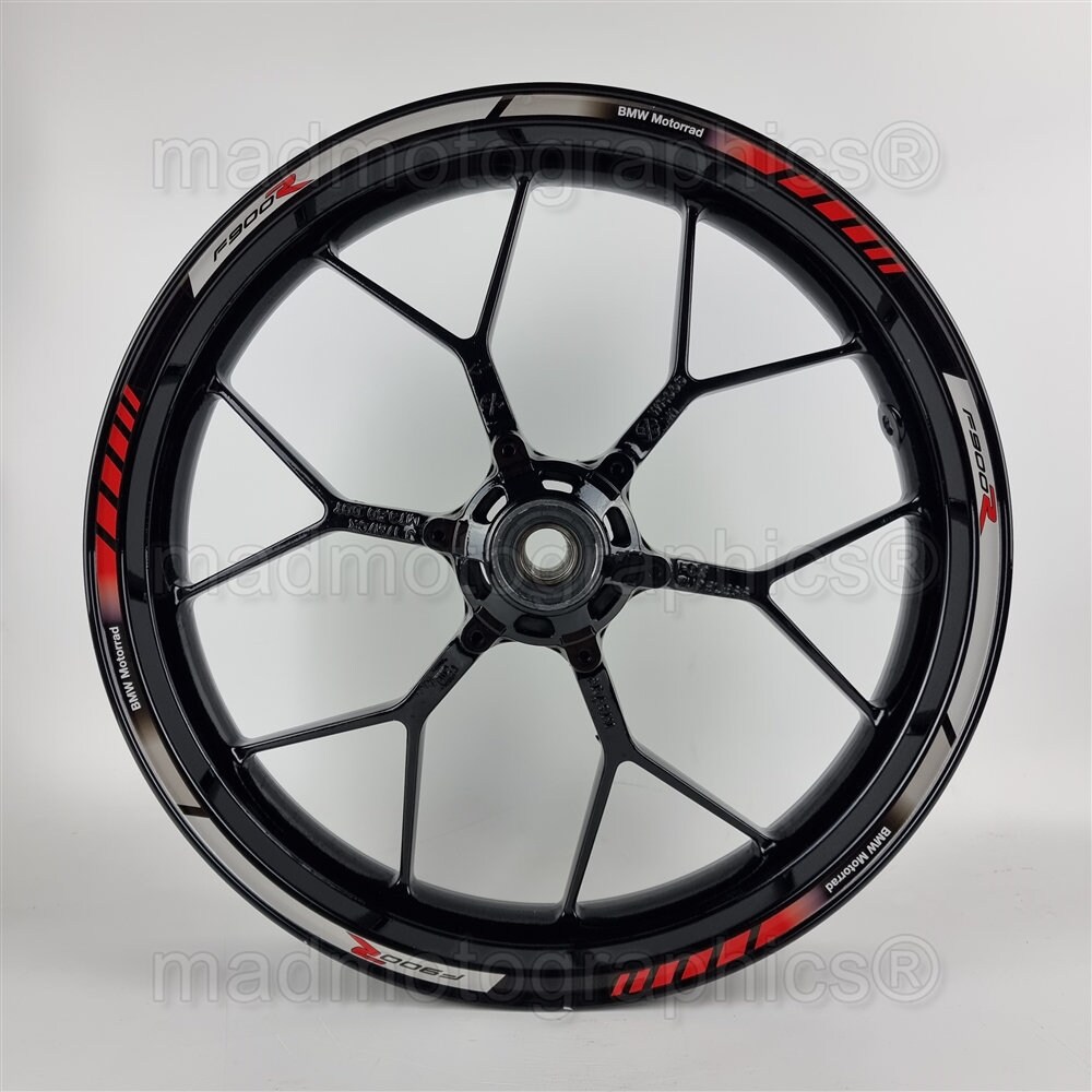 Reflective Motorcycle Wheel Stickers Decals Set Rim Tape Stripes Race ...