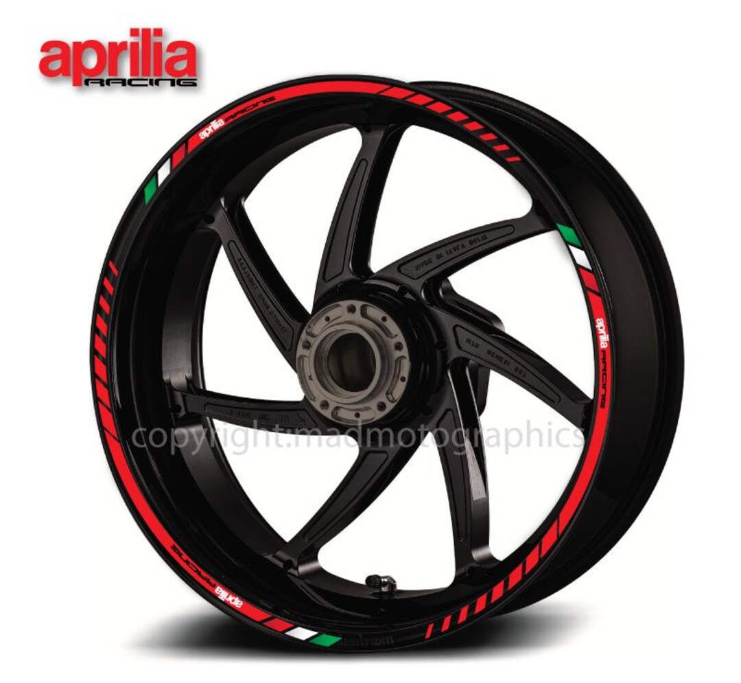 Aprilia Racing Rsv4 Tuono Rs Motorcycle Wheel Stickers Graphics Decals ...