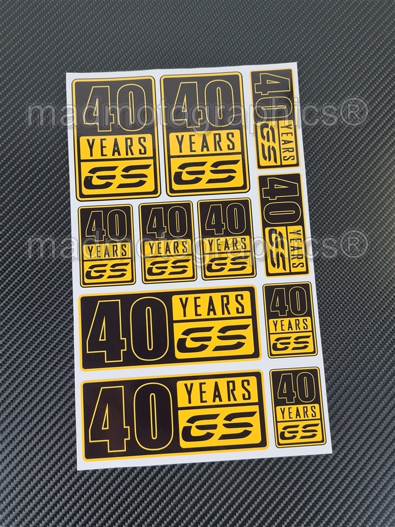 40 Years GS Motorcycle Motorbike Fairing Helmet Stickers Bike - Etsy