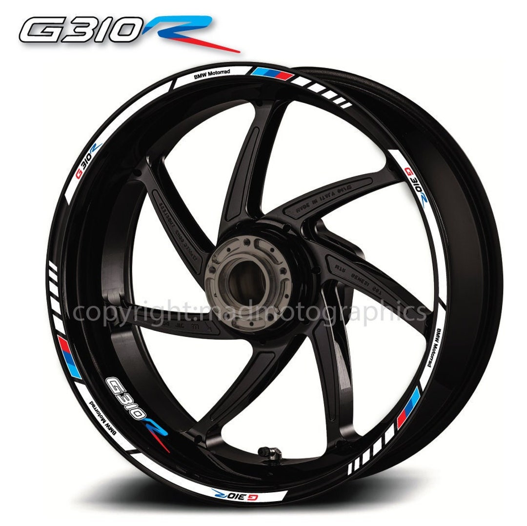 Motorcycle Wheel Stickers Decals Set G310 R Rim Tape Stripes Race ...