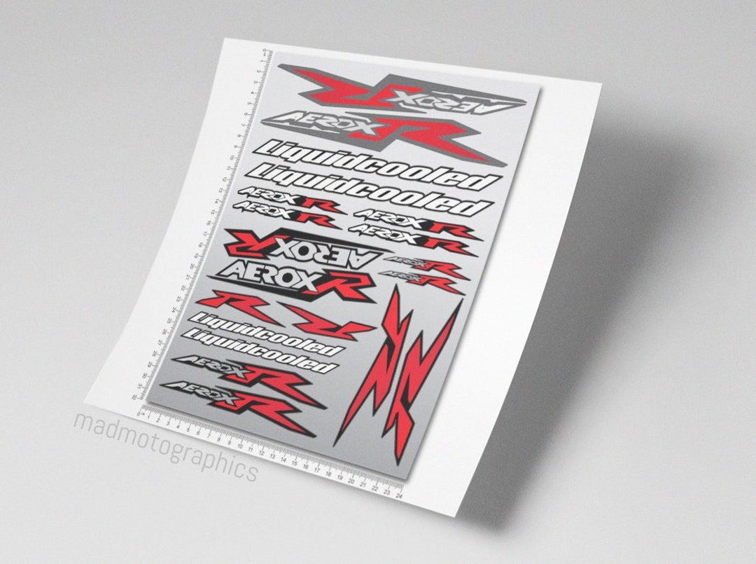 Arerox R 50 Scooter Motorbike Fairing Helmet Fan Stickers Bike Graphics ...