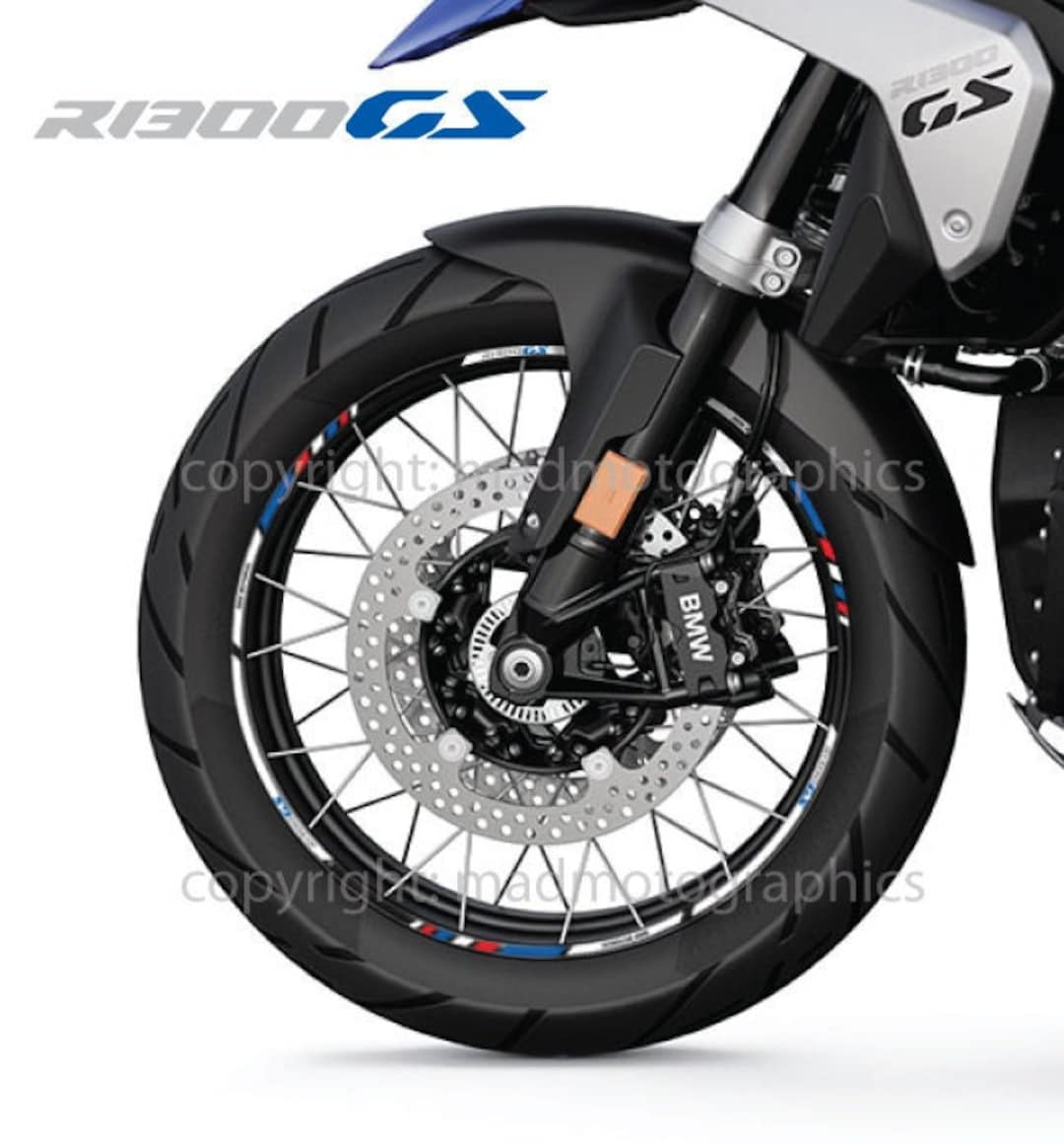 Motorcycle Wheel Stickers Decals Set Rim Tape Stripes R1300 GS Race ...