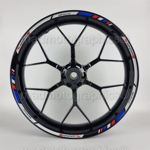 Reflective Motorcycle Wheel Stickers Decals Set Rim Tape Stripes Race ...