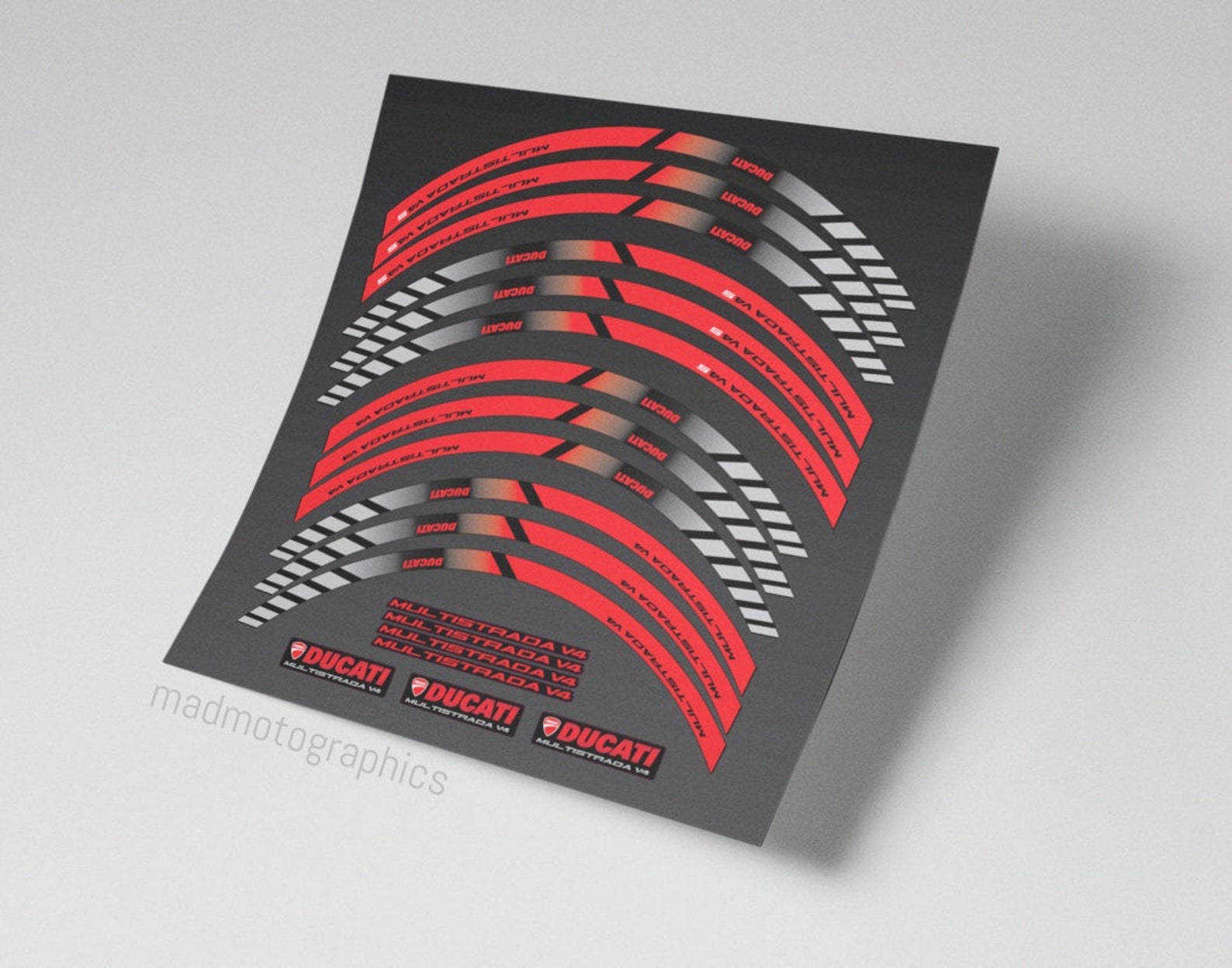 Motorcycle Wheel Stickers Decals Graphics Rim Tape Stripes Motorbike ...