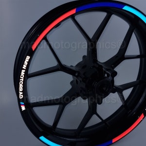 Reflective Motorcycle Wheel Stickers Decals Set Rim Tape Stripes Race ...