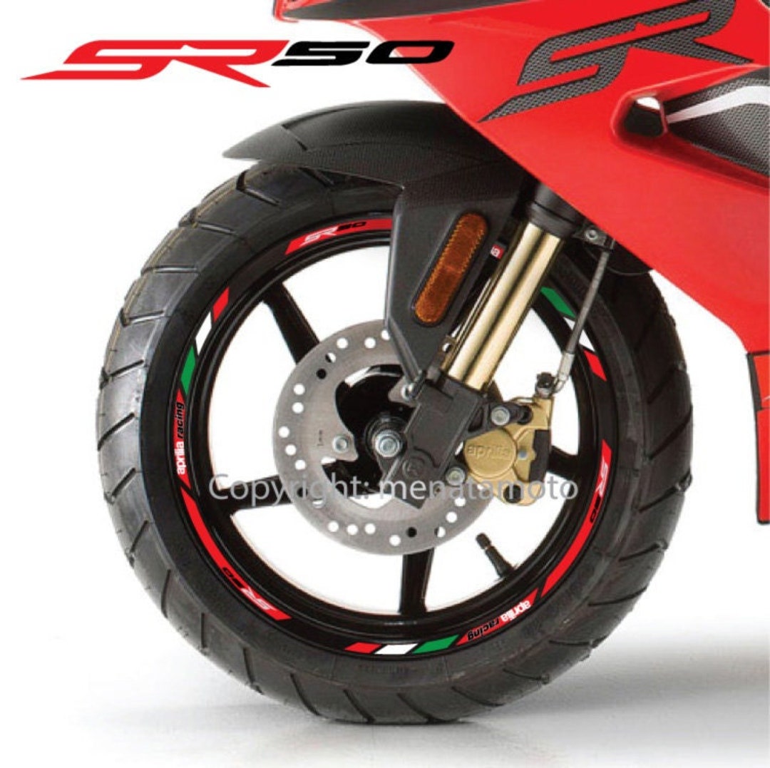 Motorcycle Scooter Wheel Stickers Graphics Decals Rim Tape SR 50 ...