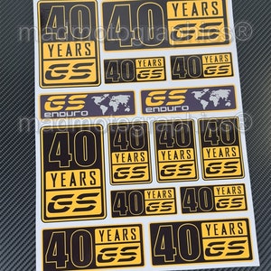40 Years GS Motorcycle Motorbike Fairing Helmet Stickers Bike Graphics ...