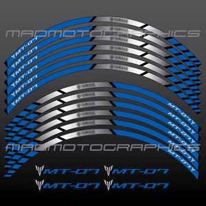 MT-07 Reflective Motorcycle Wheel Stickers Decals Rim Tape Stripes ...