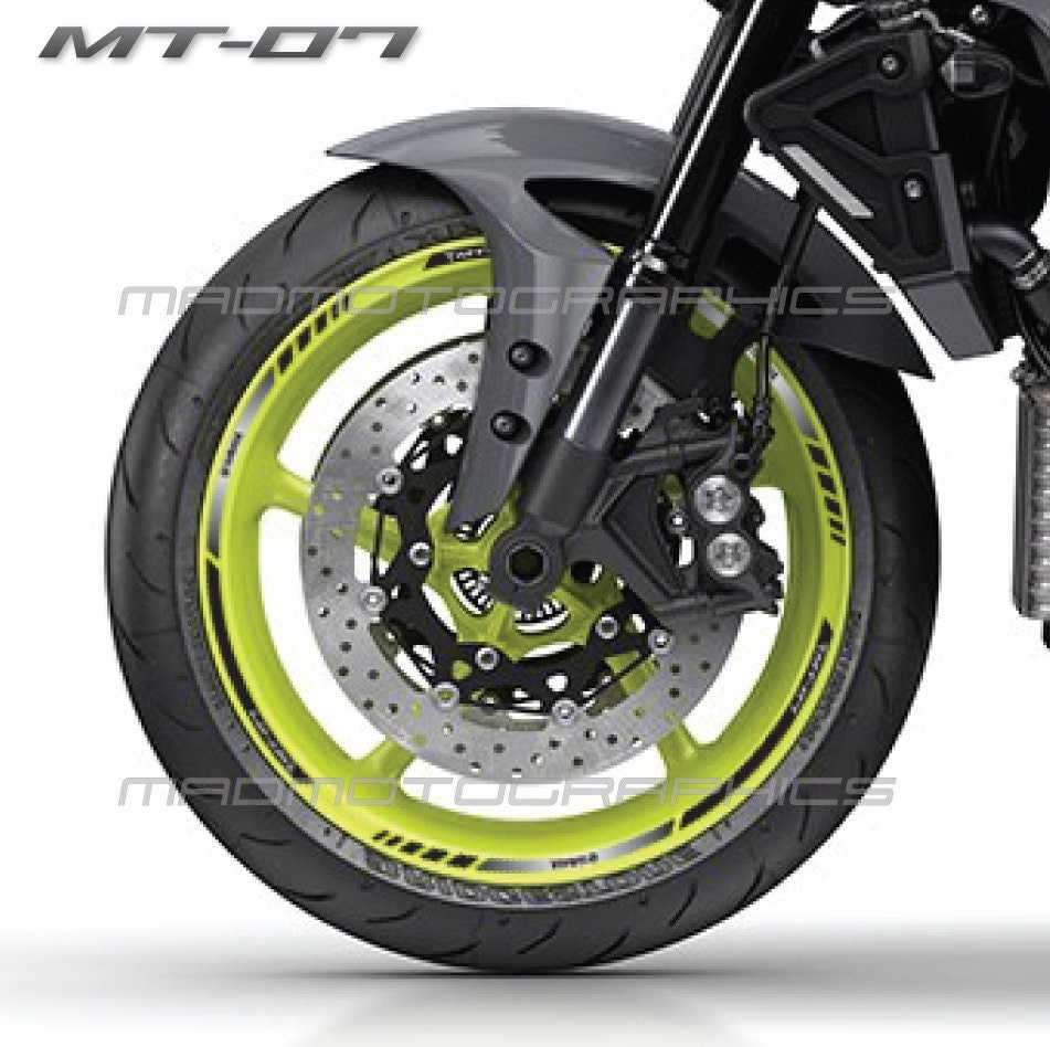 Prints Digital Prints Wheel Stickers for Yamaha MT-07 MT07 Rim Tape ...