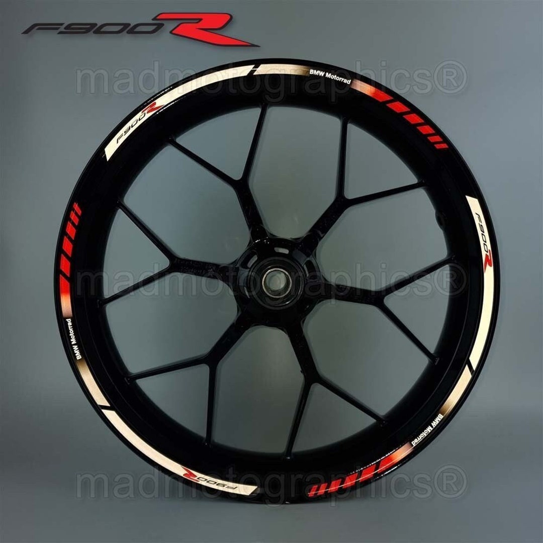 Reflective Motorcycle Wheel Stickers Decals Set Rim Tape Stripes Race ...