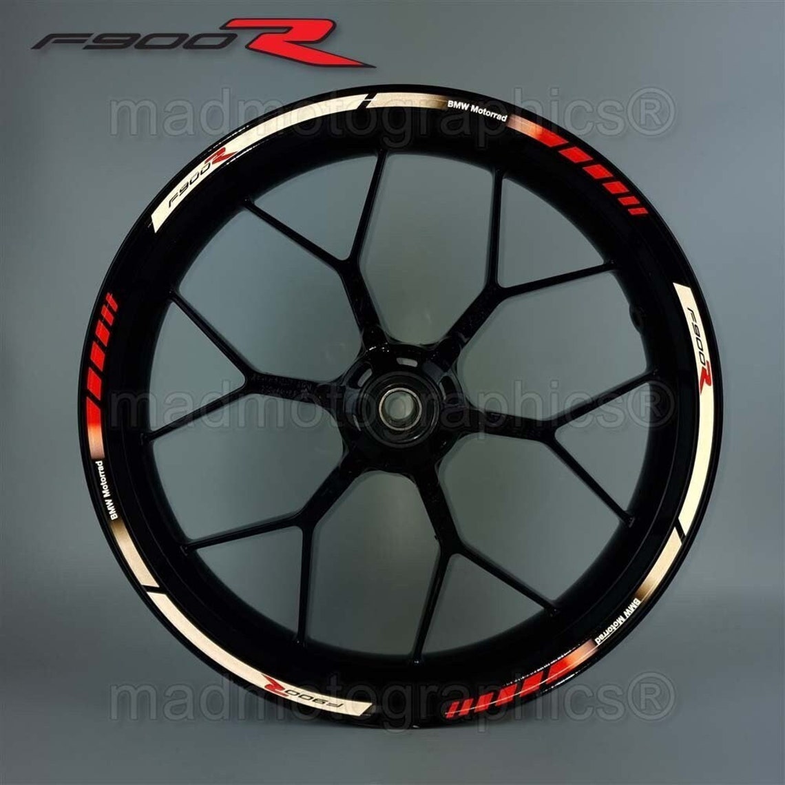 Reflective Motorcycle Wheel Stickers Decals Set Rim Tape Stripes Race ...