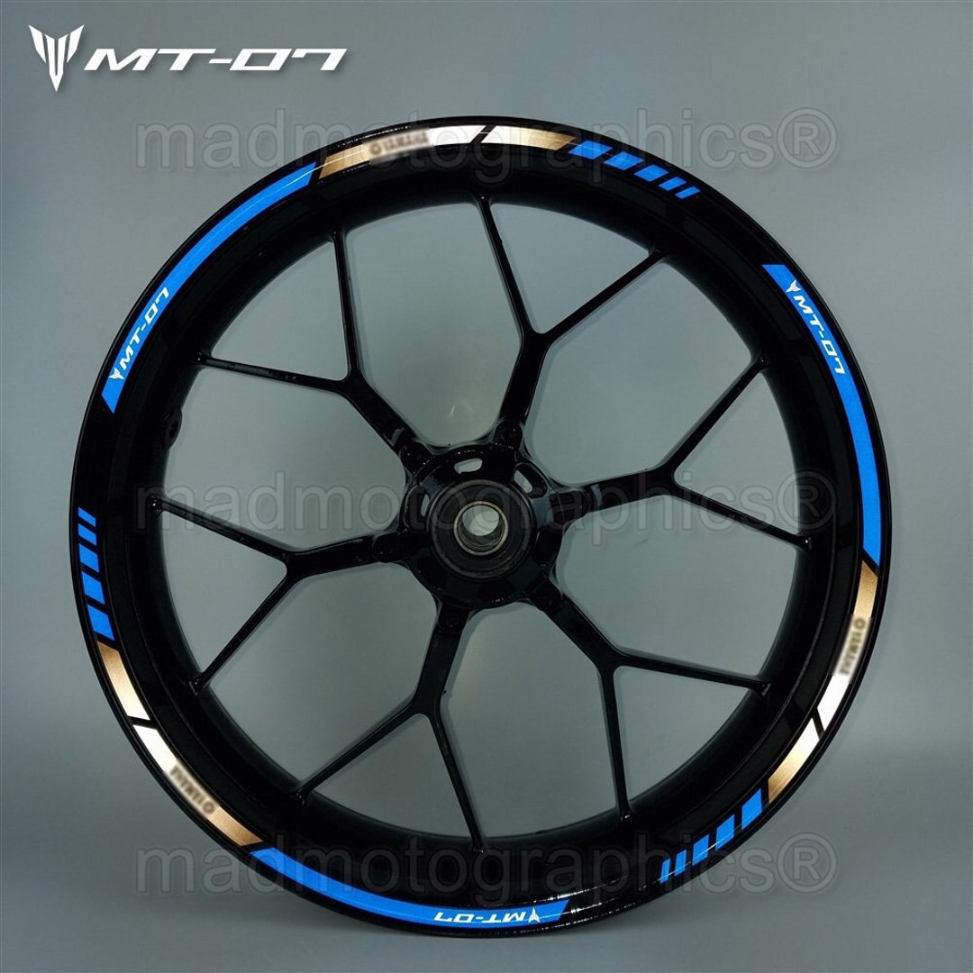 MT-07 Reflective Motorcycle Wheel Stickers Decals Rim Tape Stripes ...