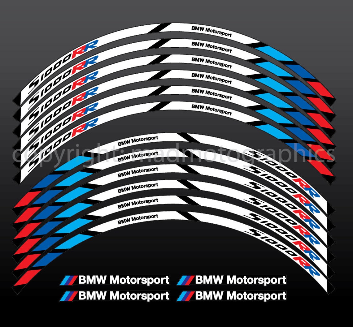 Reflective Motorcycle Wheel Stickers Decals Set Rim Tape - Etsy