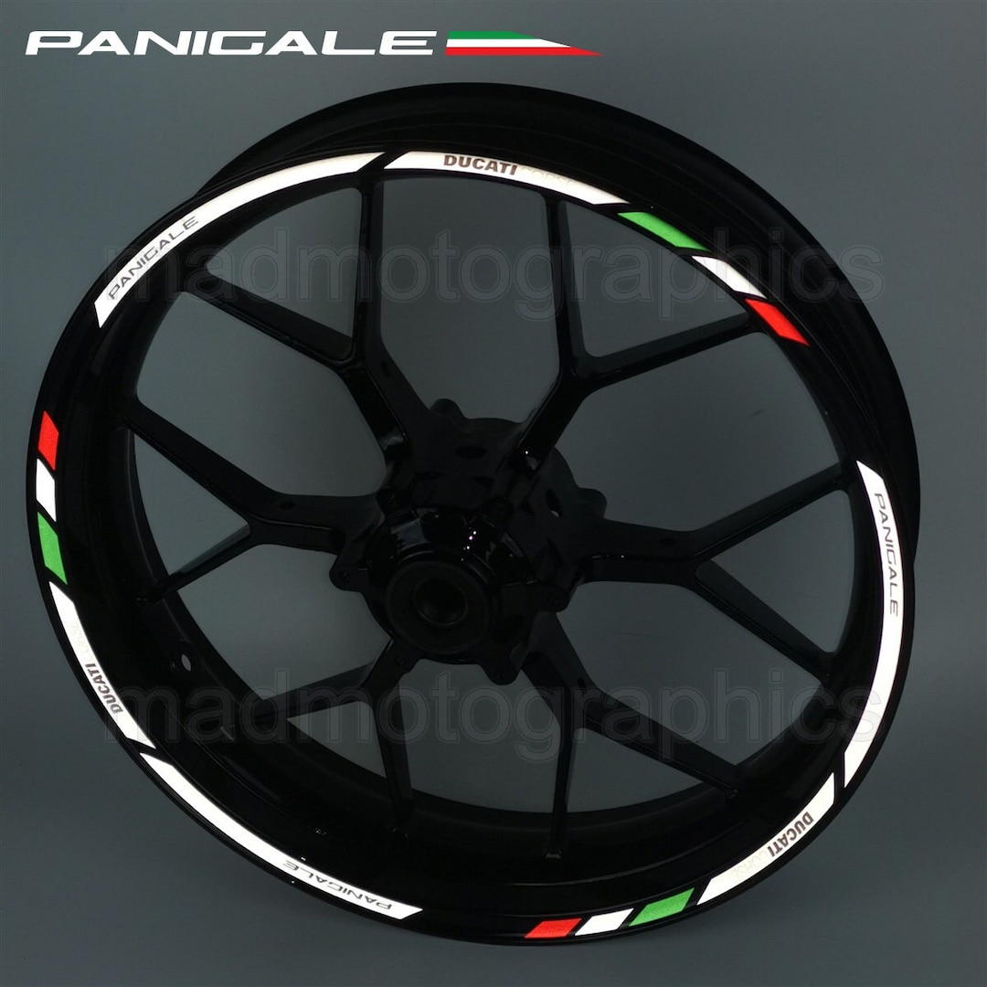 Reflective Wheel Stickers Decals Rim Stripes for Ducati Corse PANIGALE ...