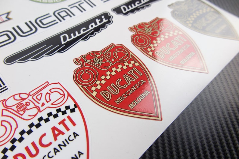 Retro Old Classic Logo Motorcycle Motorbike Fairing Helmet Stickers ...