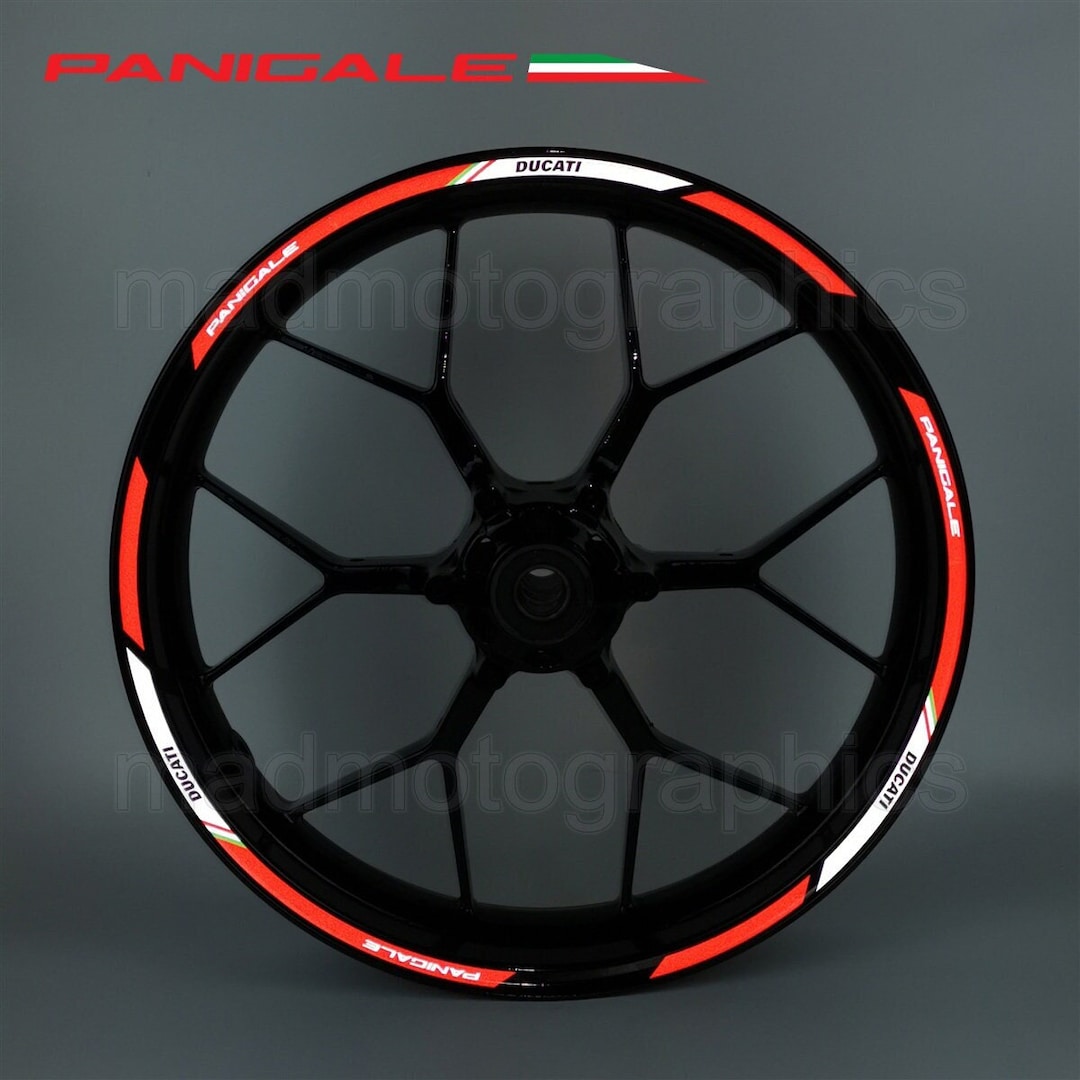 Reflective Wheel Stickers Decals Rim Stripes for Ducati Corse PANIGALE ...