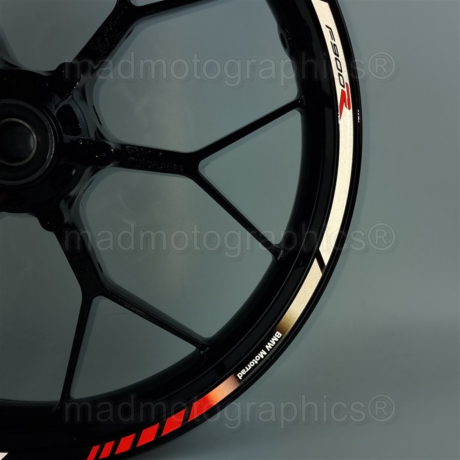 Reflective Motorcycle Wheel Stickers Decals Set Rim Tape Stripes Race ...
