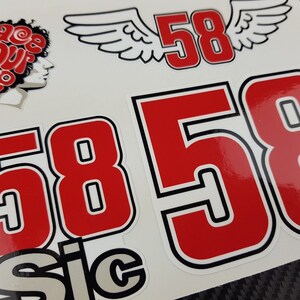 Marco Simoncelli 58 Super Sic Motorcycle Motorbike Fairing Helmet ...
