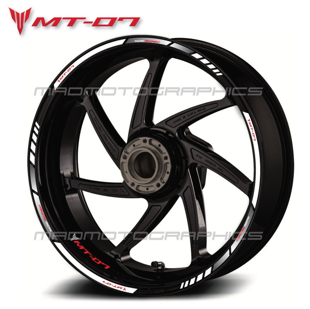 MT07 Motorcycle Wheel Stickers Graphics Decals Rim Tape Motorbike ...