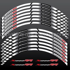 Motorcycle Wheel Stickers Decals Set Rim Tape Stripes Race Motorbike ...