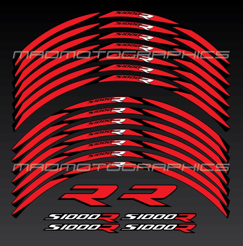 Motorcycle Wheel Stickers Decals Set Rim Tape Stripes Race - Etsy