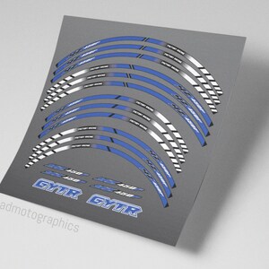 Motorcycle Wheel Stickers Graphics Decals Rim Tape Stripes Motocross ...