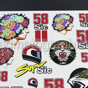 Marco Simoncelli 58 Super Sic Motorcycle Motorbike Fairing Helmet ...