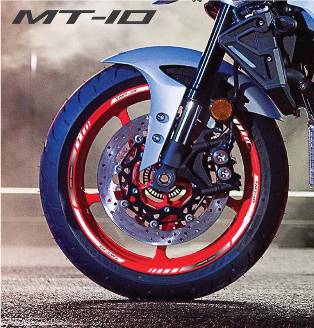 MT10 Motorcycle Wheel Stickers Graphics Decals Rim Tape Motorbike ...