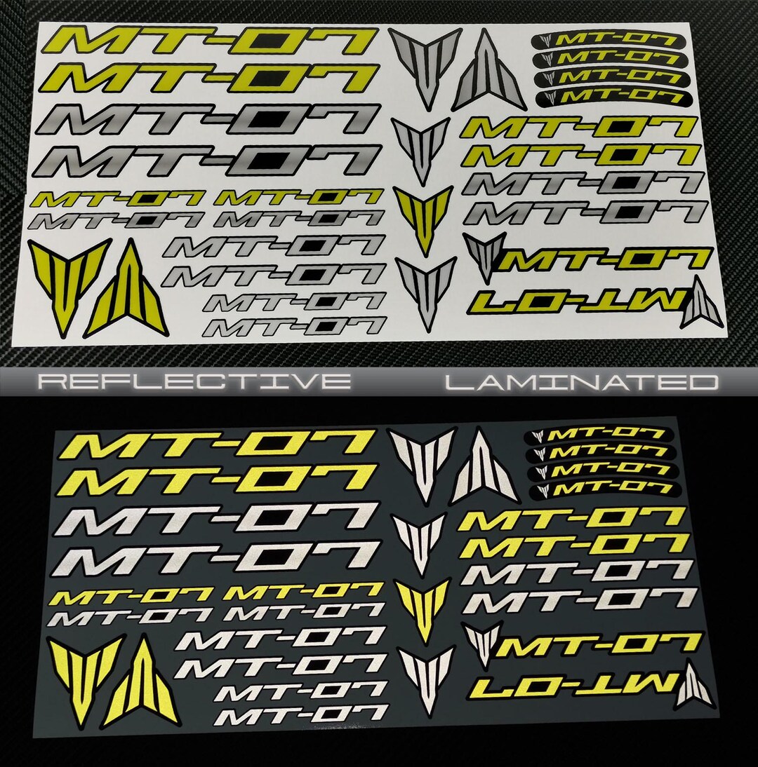 Reflective Motorcycle Stickers Graphics Fairing Decals for YAMAHA MT07 ...