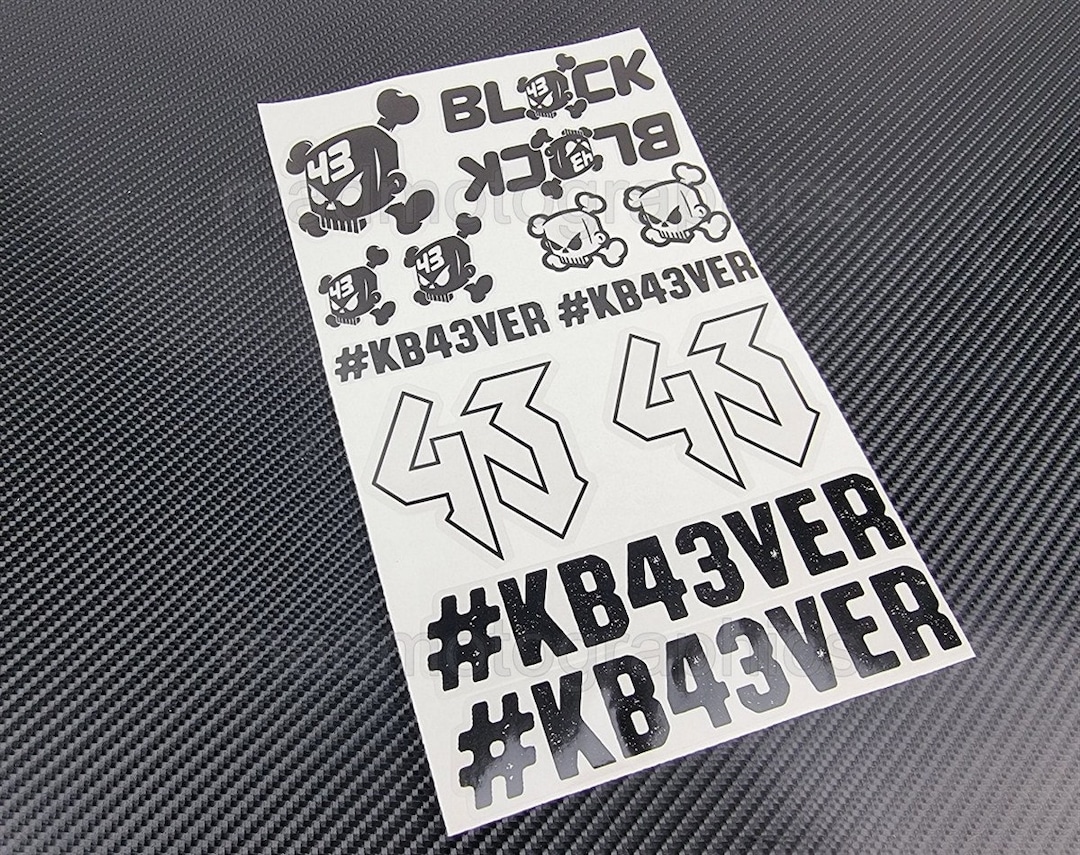 Block #43 Car Bike Truck Bumper Helmet Clear Durable Stickers Graphics ...