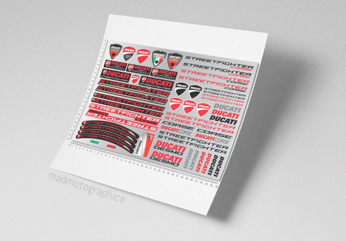 2 Parts Motorcycle Fairing Helmet Stickers Race Track Bike - Etsy