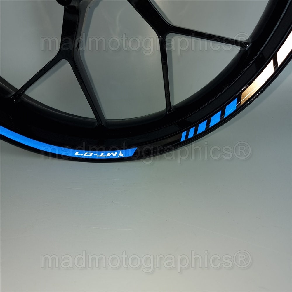 MT-07 Reflective Motorcycle Wheel Stickers Decals Rim Tape Stripes ...