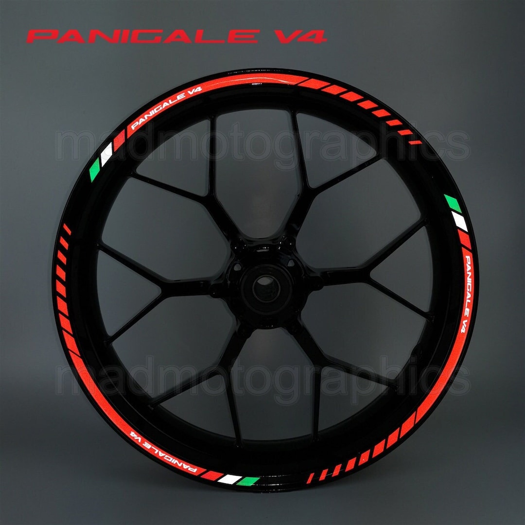 Reflective Wheel Stickers Decals Rim Stripes for Ducati Corse PANIGALE ...