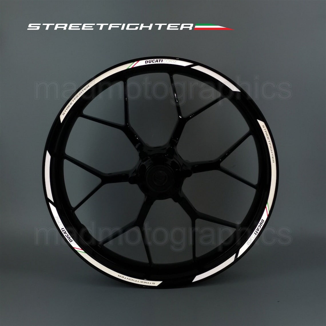 Reflective Wheel Stickers Decals Rim Stripes for Ducati Streetfighter ...