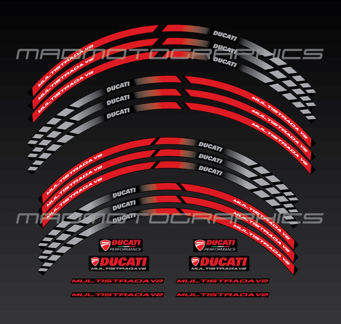 Motorcycle Wheel Stickers Decals Graphics Rim Tape Stripes | Etsy