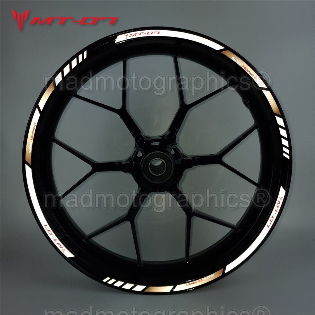 MT-07 Reflective Motorcycle Wheel Stickers Decals Rim Tape Stripes ...