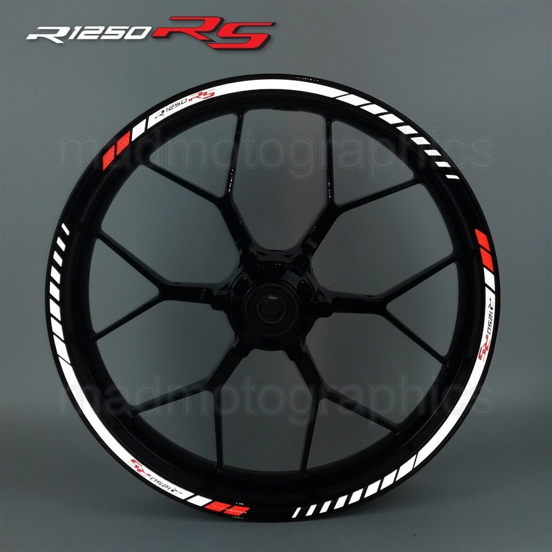 Reflective Motorcycle Wheel Stickers Decals Set Rim Tape Stripes Race ...
