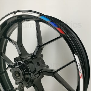 Reflective Motorcycle Wheel Stickers Decals Set Rim Tape Stripes Race ...